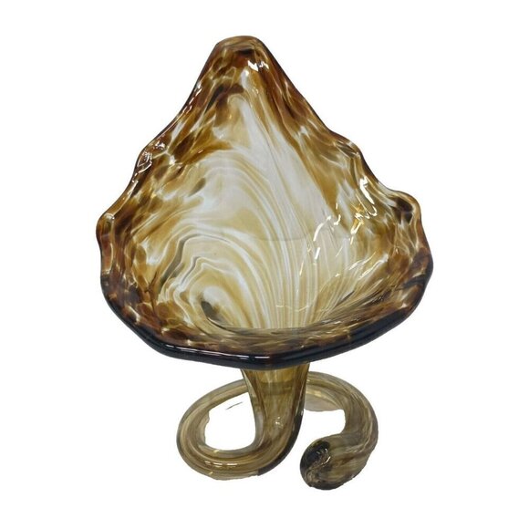 Sooner | Accents | Vintage Sooner Art Glass Vase Lilly Shaped Coil Stem ...